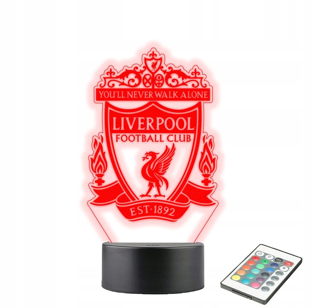 Lampka nocna 3D LED LIVERPOOL FC - 11638232596 - oficjalne archiwum Allegro