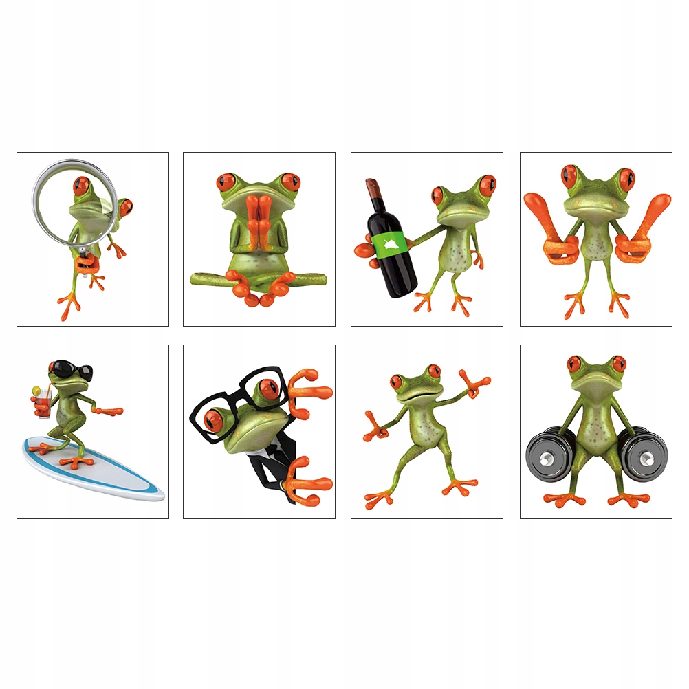 Frogs Car Windshield Decals 3D Window Stickers - 14797389471 ...