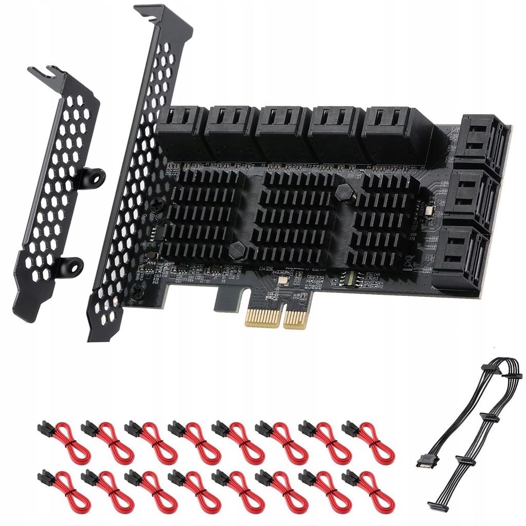 Karta rozszerzeń PCI Express 3.0 do 16 portów SATA z interfejsem PCIe - 15149364053 - oficjalne ...