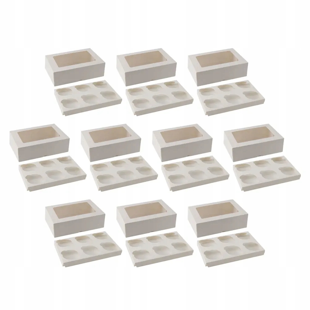 6 Cavity Cupcake Containers Box 10 Pcs - 14314146858 - oficjalne ...