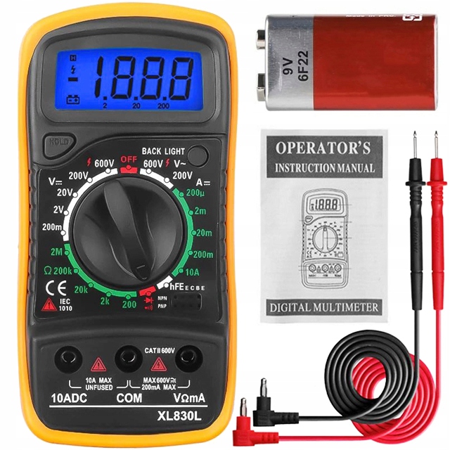 MULTIMETR ELEKTRYCZNY MIERNIK PRĄDU UNIWERSALNY - 13336944559 - oficjalne archiwum Allegro