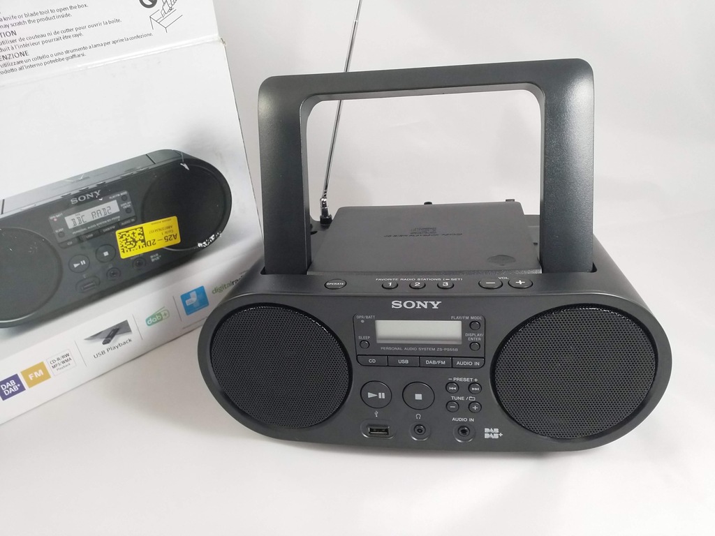 Radio CD, DAB+, FM Sony ZS-PS55B - BOOMBOX - 12931623012 - oficjalne archiwum Allegro