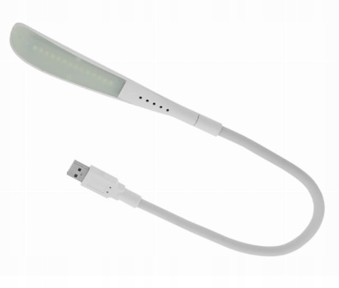 Lampka USB LED biały zimny elastyczna BIAŁA - 11829094085 - oficjalne archiwum Allegro