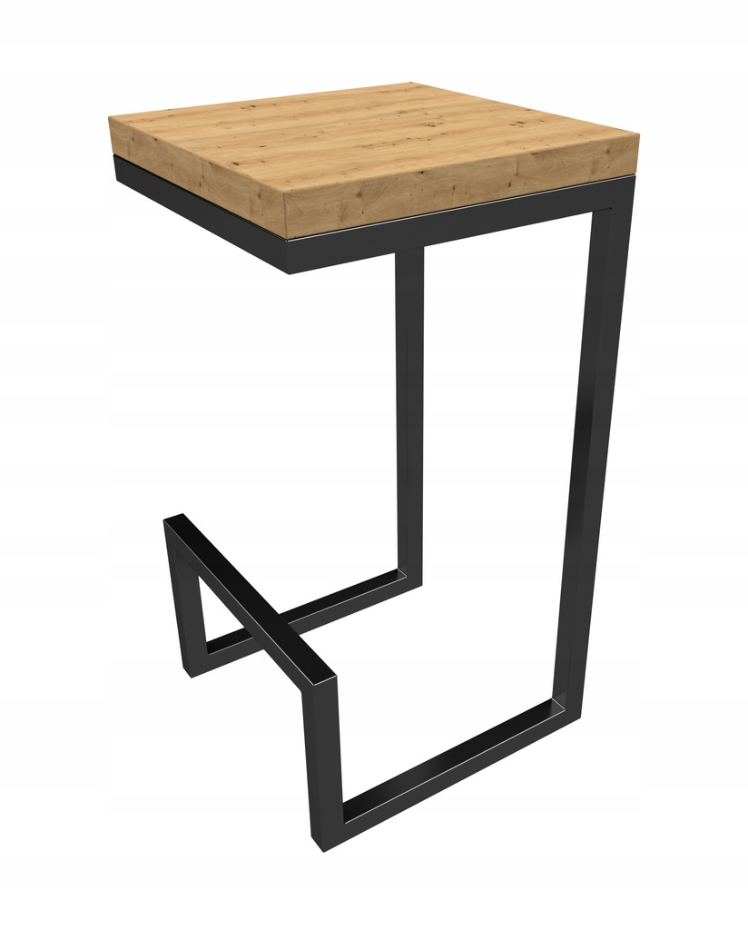 Hoker taboret Dębowy LOFT industrial 85 cm - 10840687863 - oficjalne ...