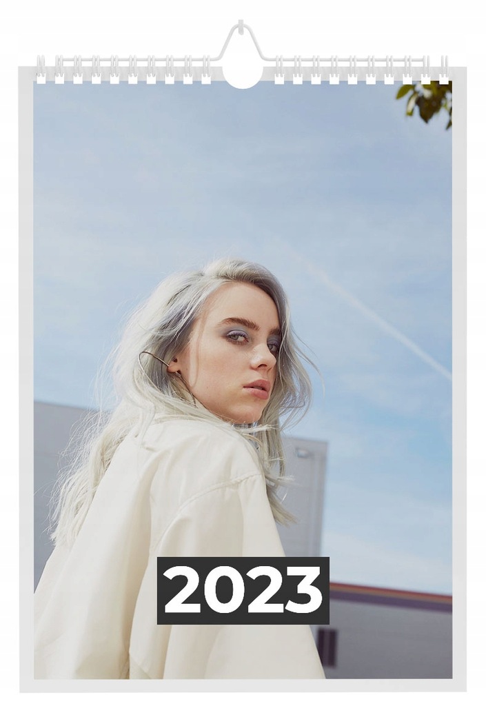 Kalendarz BILLIE EILISH 2023 ścienny 13 stron A3 - 12588492732 - oficjalne archiwum Allegro