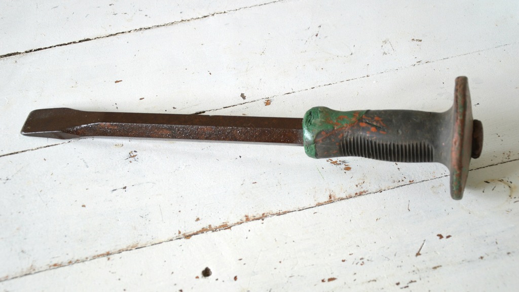 Stary oryg. DŁUTO stolarskie, MAJZEL, POBIJAK 34cm - 8314225075 ...