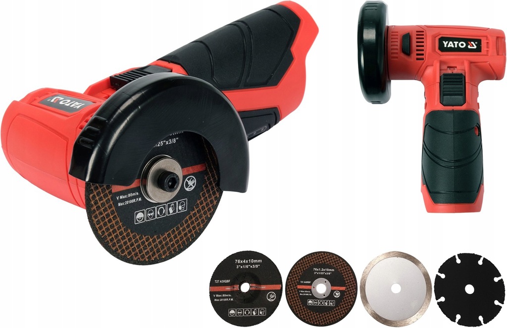 MINI SZLIFIERKA KĄTOWA AKU. 12V BODY YT-82905 YATO - 11319150554 ...