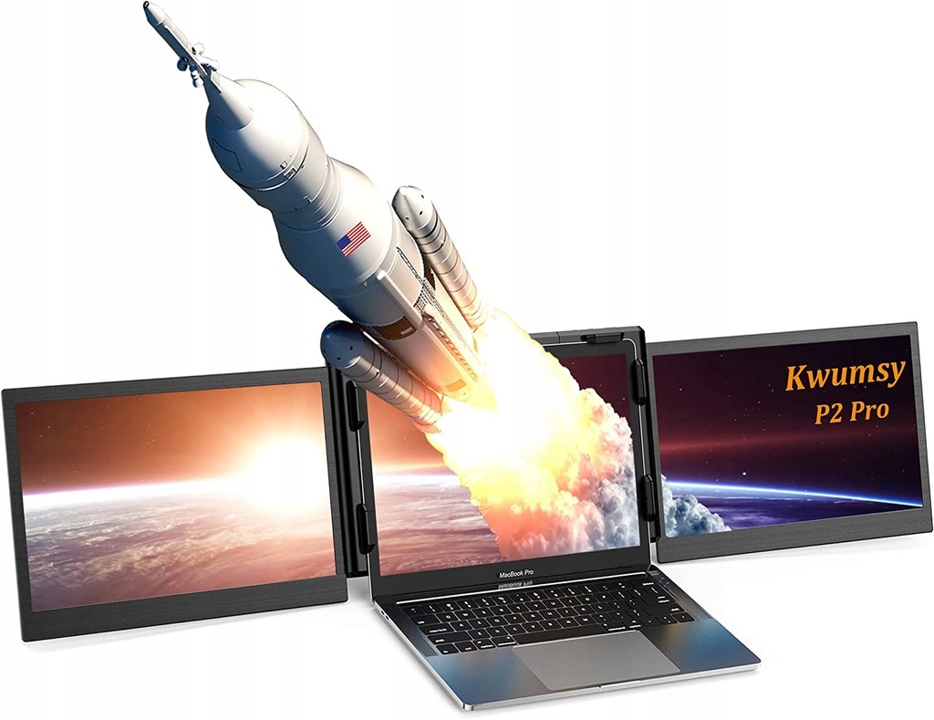Dodatkowe monitory do Laptopa Macbook M1 Windows P2 PRO 13,3" 2*FULL HD ...