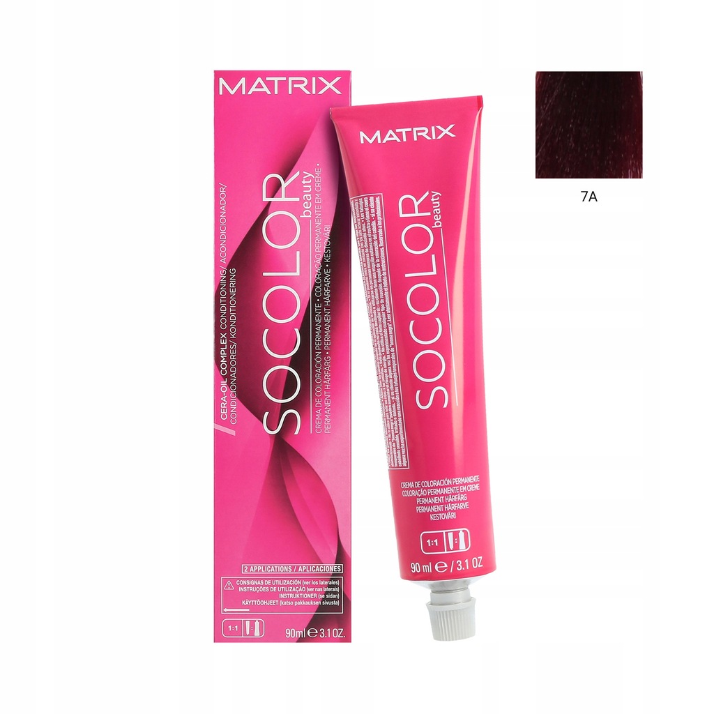 MATRIX SOCOLOR BEAUTY FARBA DO WŁOSÓW KOLOR 7A - 7422862583 - oficjalne ...