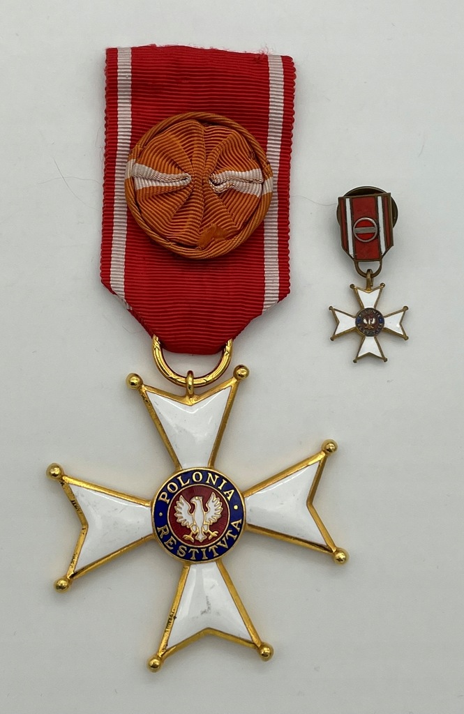 Krzyż Oficerski OOP PRL + miniaturka - 12224145539 - oficjalne archiwum ...