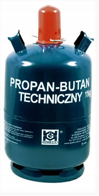 BUTLA GAZOWA PROPAN-BUTAN 11 KG LPG BEZ KOŁNIERZA - 12913736273 ...