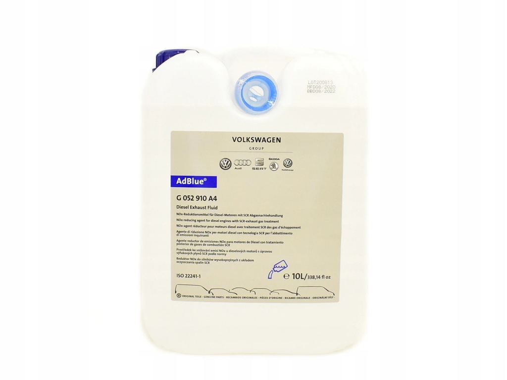 OE G052910A4 ADBLUE VW AUDI SKODA SEAT DPF 10L - 11353264306 ...