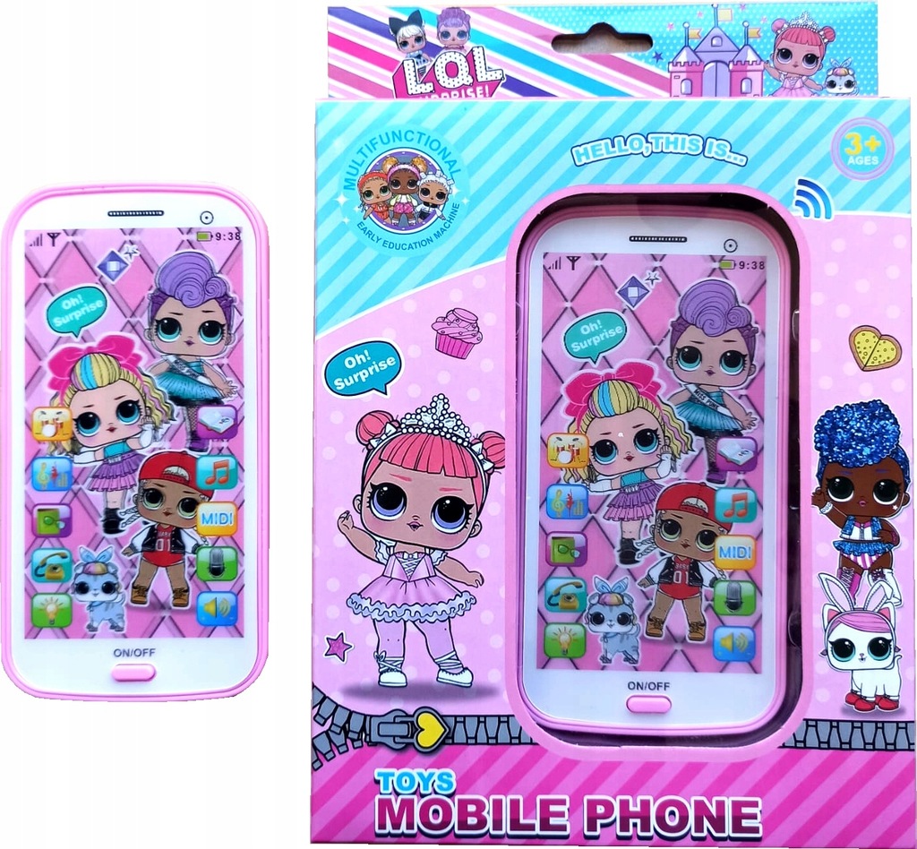 LOL SMARTFON DOTYKOWY telefon zabawka dla dzieci - 12516095056 ...