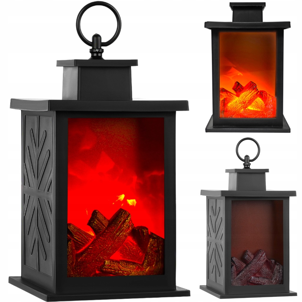 KOMINEK LED LAMPION ŚWIĄTECZNY 3D RUCHOMY PŁOMIEŃ - 12820365720 ...