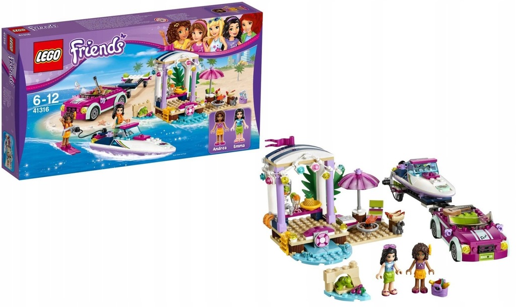 Lego 41316 Friends Transporter Motorówek Andrei - 8293111996 ...