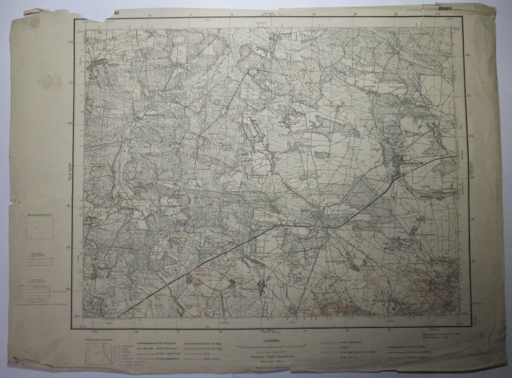 Mapa Brody, Radziwiłłów, Łopatyn 1924 KRESY WSCHOD - 12853038385 ...