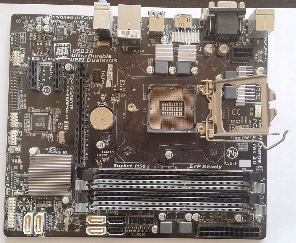 Płyta główna Gigabyte GA-B85M-DS3H bios dyski NVME - 11913861757 ...