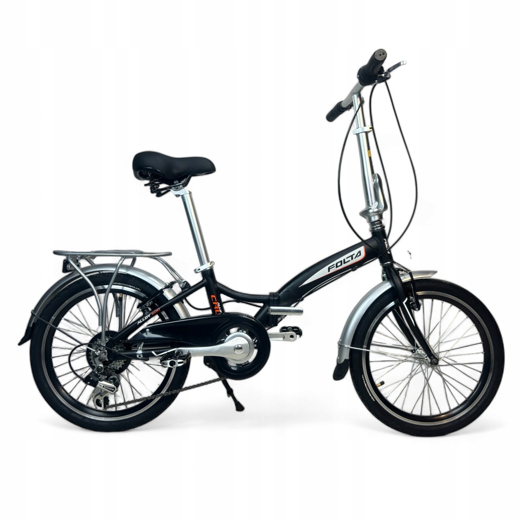 ROWER SKŁADAK SKŁADANY DAMSKI MĘSKI FOLTA CRUZ 20'' CZARNY MAT ...