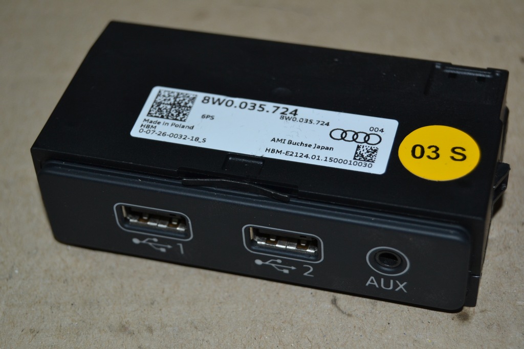 Audi A4 B9 2016r-> Port USB AUX IN 8W0035724 - 6741576931 - oficjalne ...