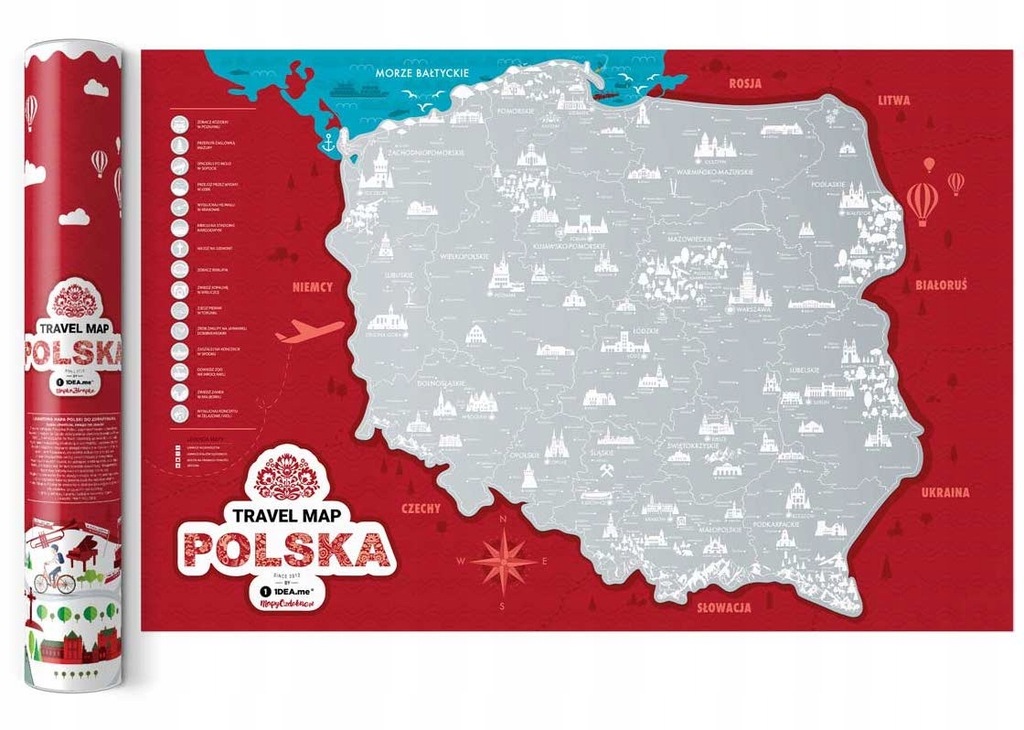 Mapa zdrapka Travel Map Polska | 1DEA.ME - 10540746594 - oficjalne ...