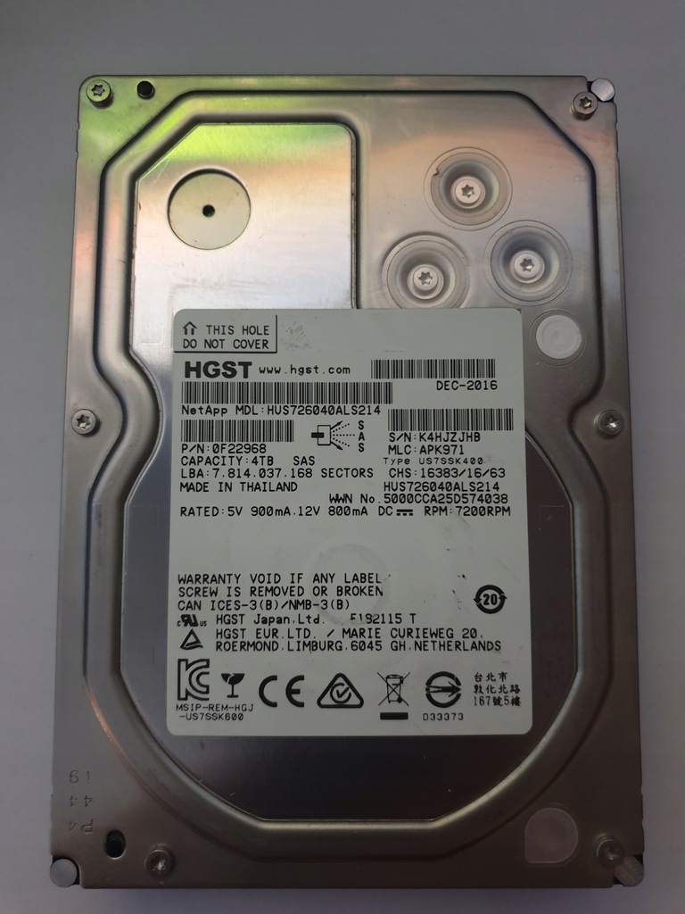 HGST 4TB 7.2K RPM 128MB - 13172288695 - oficjalne archiwum Allegro