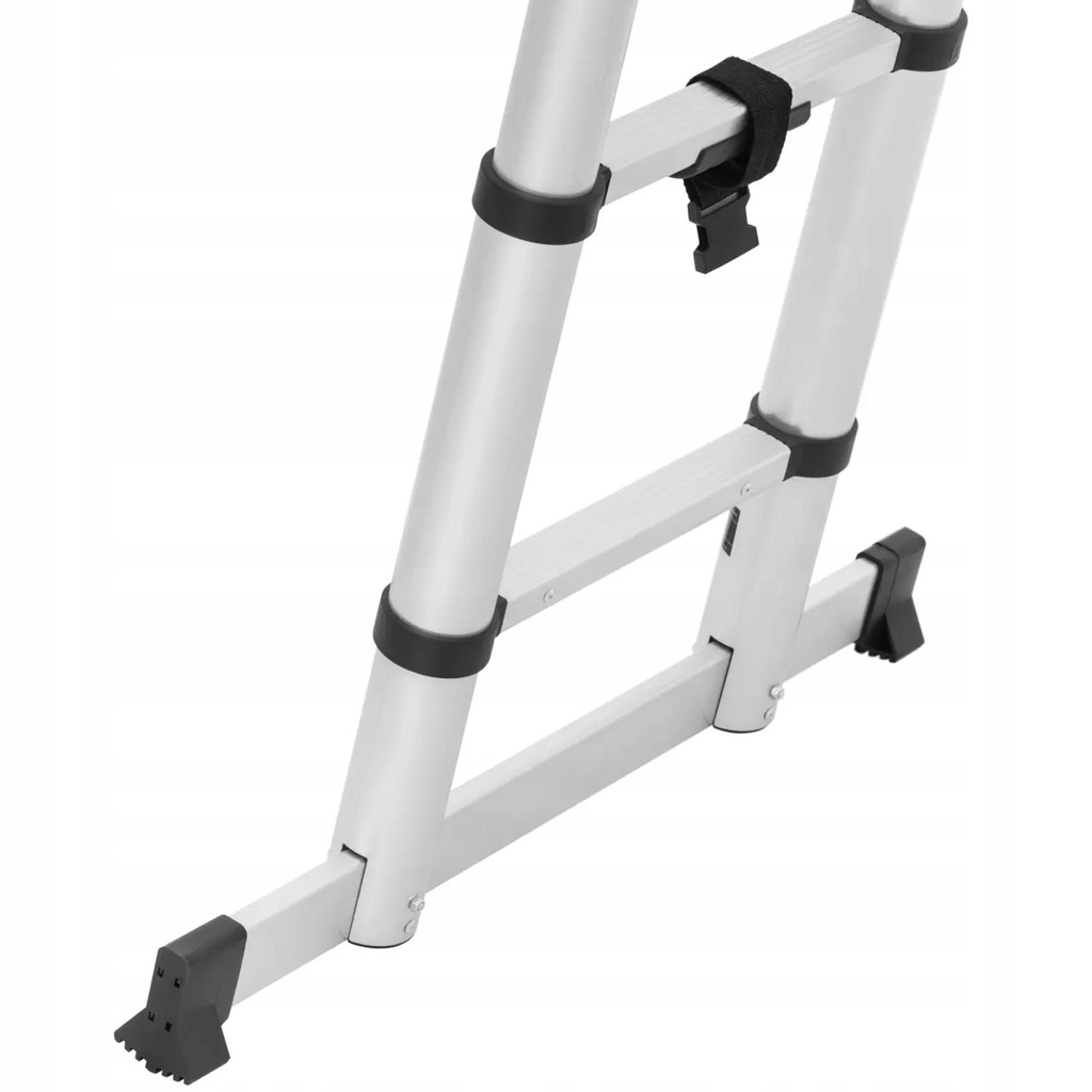 Drabina teleskopowa składana z aluminium 16 stopni 0.92-2.42/5 mbbbb ...