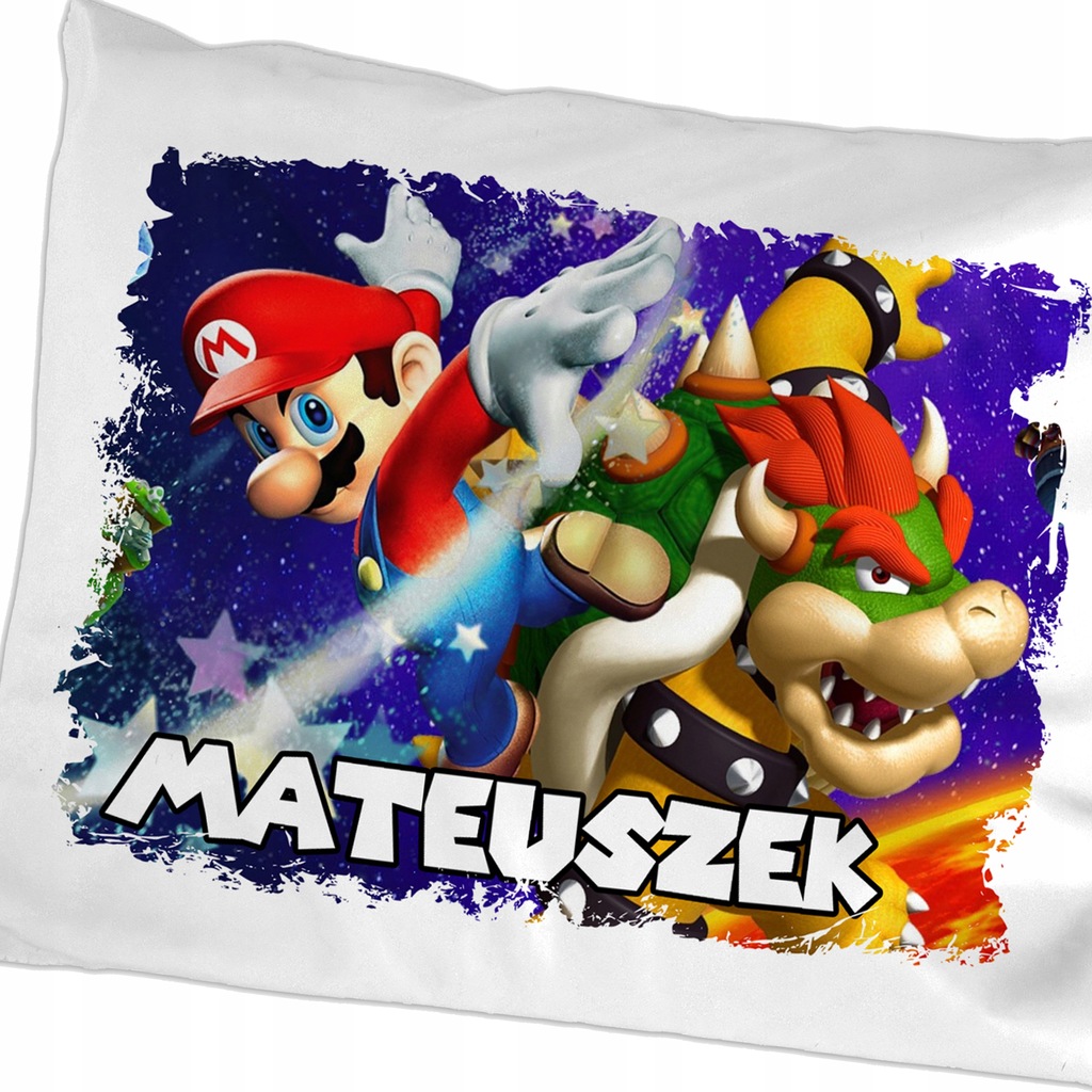 PODUSZKA SUPER MARIO BROS WZORY IMIĘ PREZENT HIT - 10714611051 ...