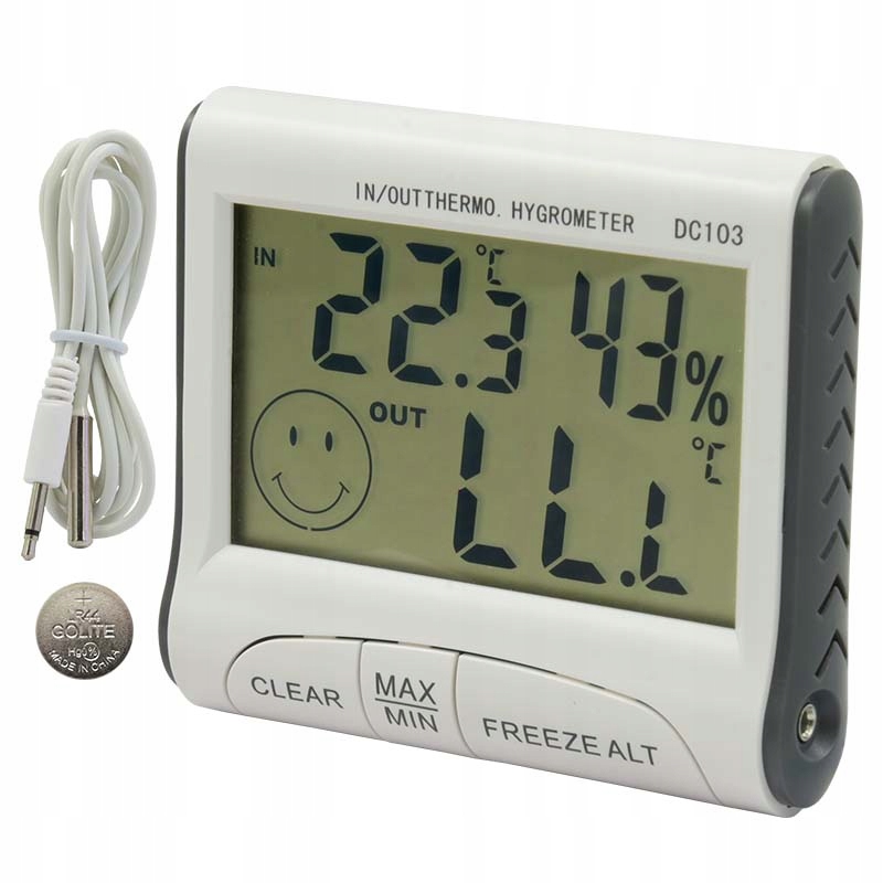 TERMOMETR HIGROMETR WILGOTNOŚCIOMIERZ CYFROWY - 11097799075 - oficjalne ...