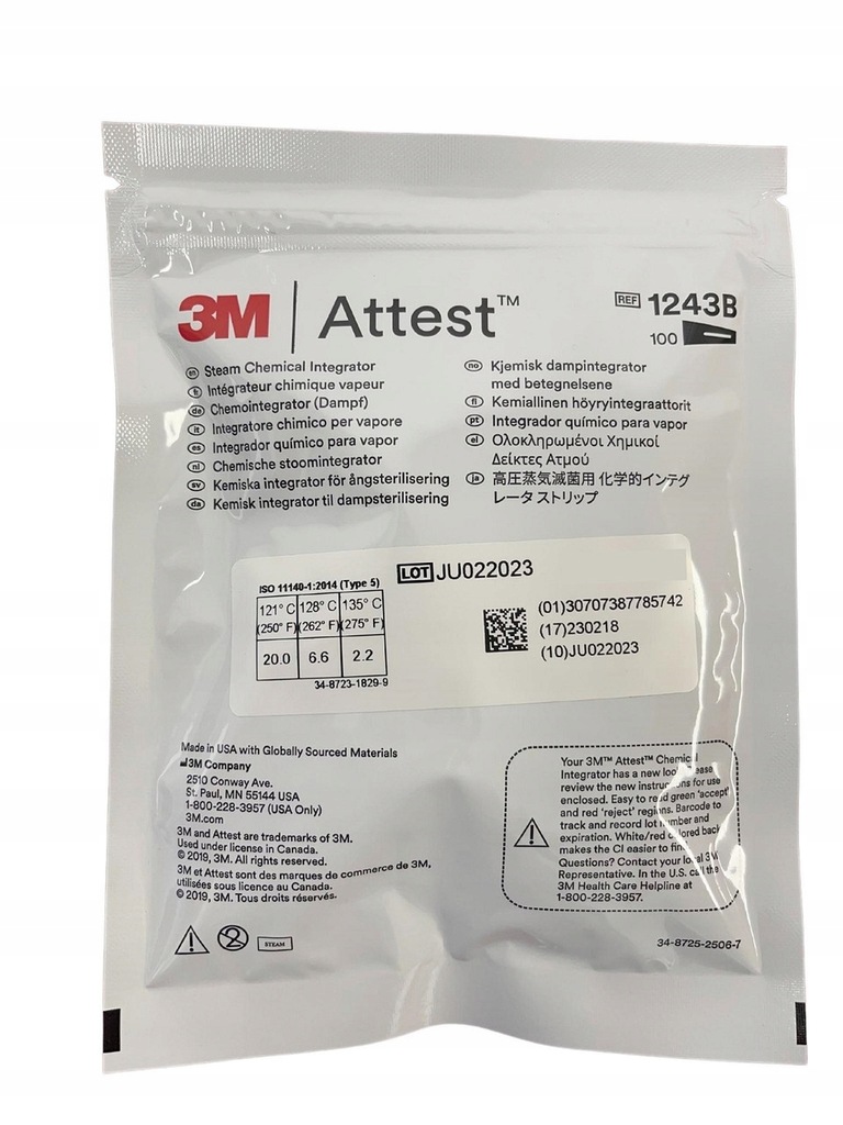 Test do Sterylizacji Comply 3m V klasa 100szt. - 13613556806 ...