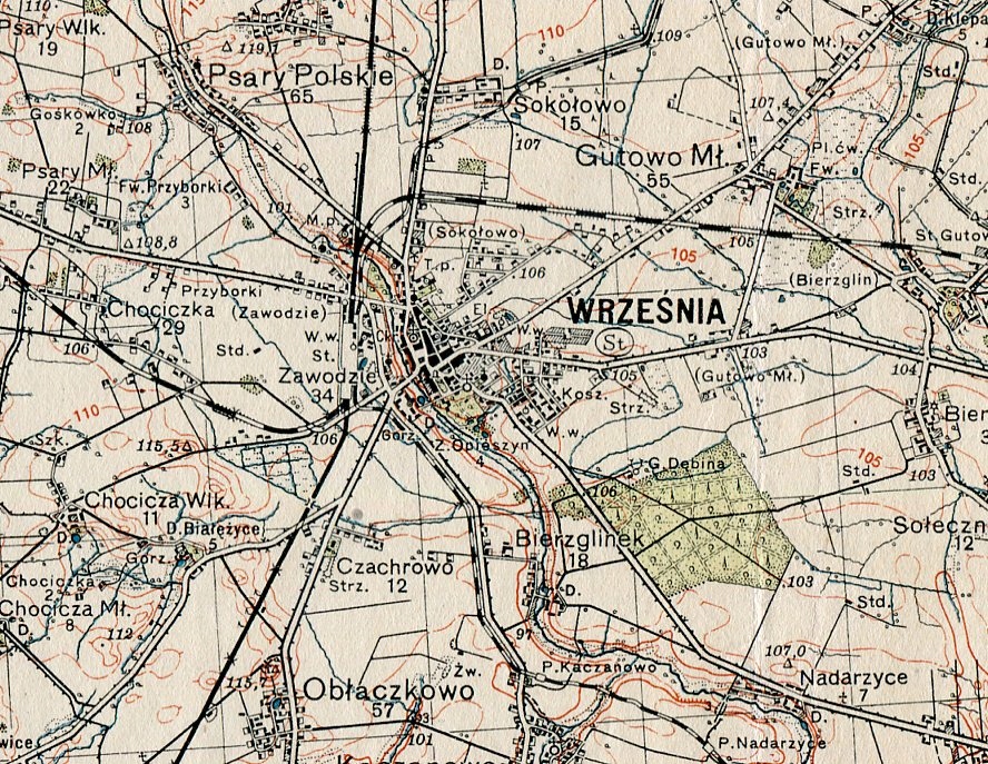 WRZEŚNIA / WITKOWO :: mapa wojskowa : 1935 - 13832668688 - oficjalne ...