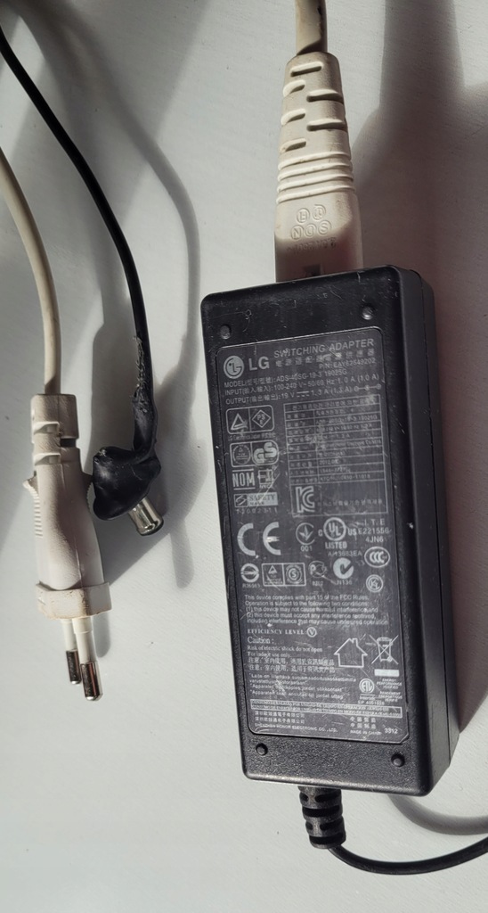 ZASILACZ LG 19V 1.3A ADS-40SG-19-3 - 12623533379 - oficjalne archiwum ...