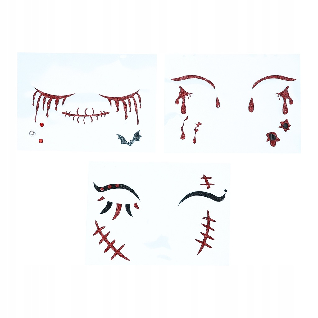 Body Tattoos Stickers Temporary Face Stitch Wound - 13669634018 ...