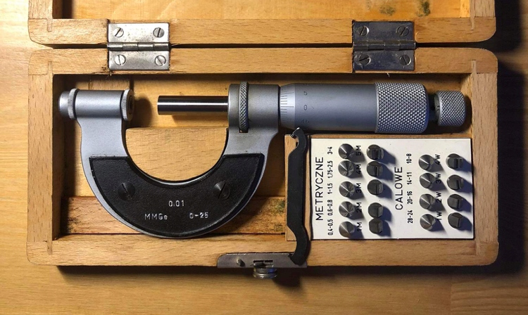 Mikrometr do gwintów MMGe 0 - 25 mm 0,01 VIS FWP - 12822384453 ...
