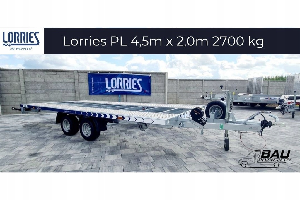 Przyczepa laweta uchylna Lorries PL27-4521 4,5m x 2m 2700 kg DMC ...