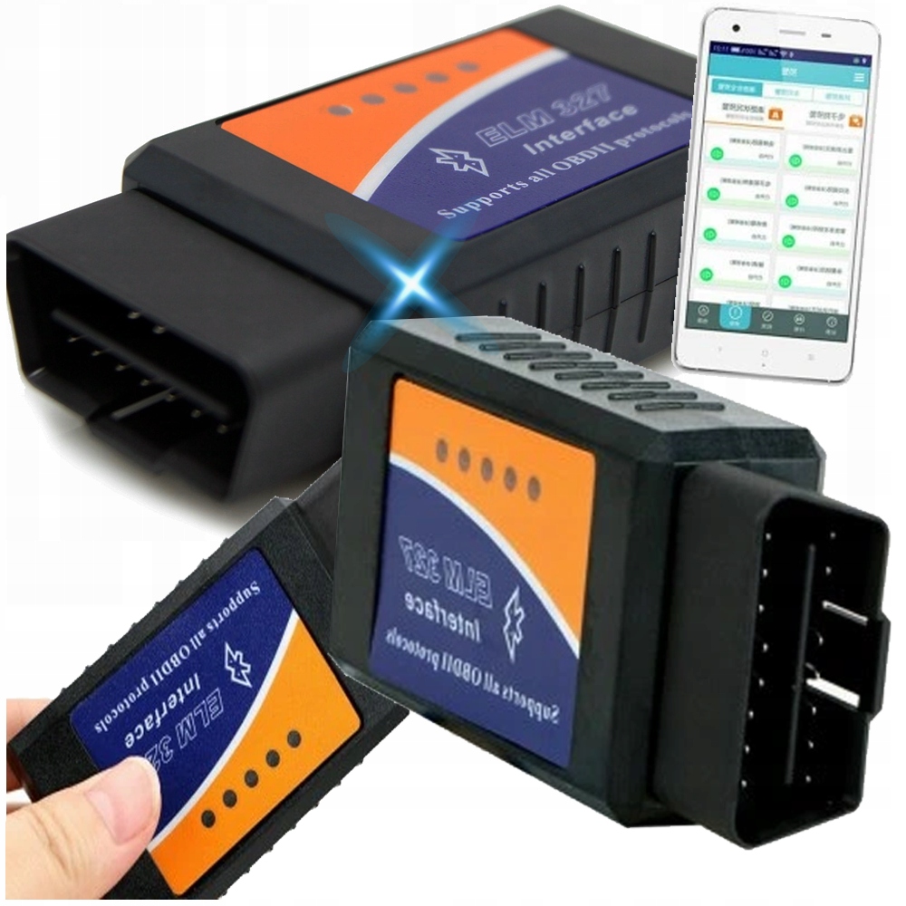 INTERFEJS DIAGNOSTYCZNY ELM 327 OBD2 2.1 BLUETOOTH VW AUDI OPEL VAG FORD - 11452873045 ...