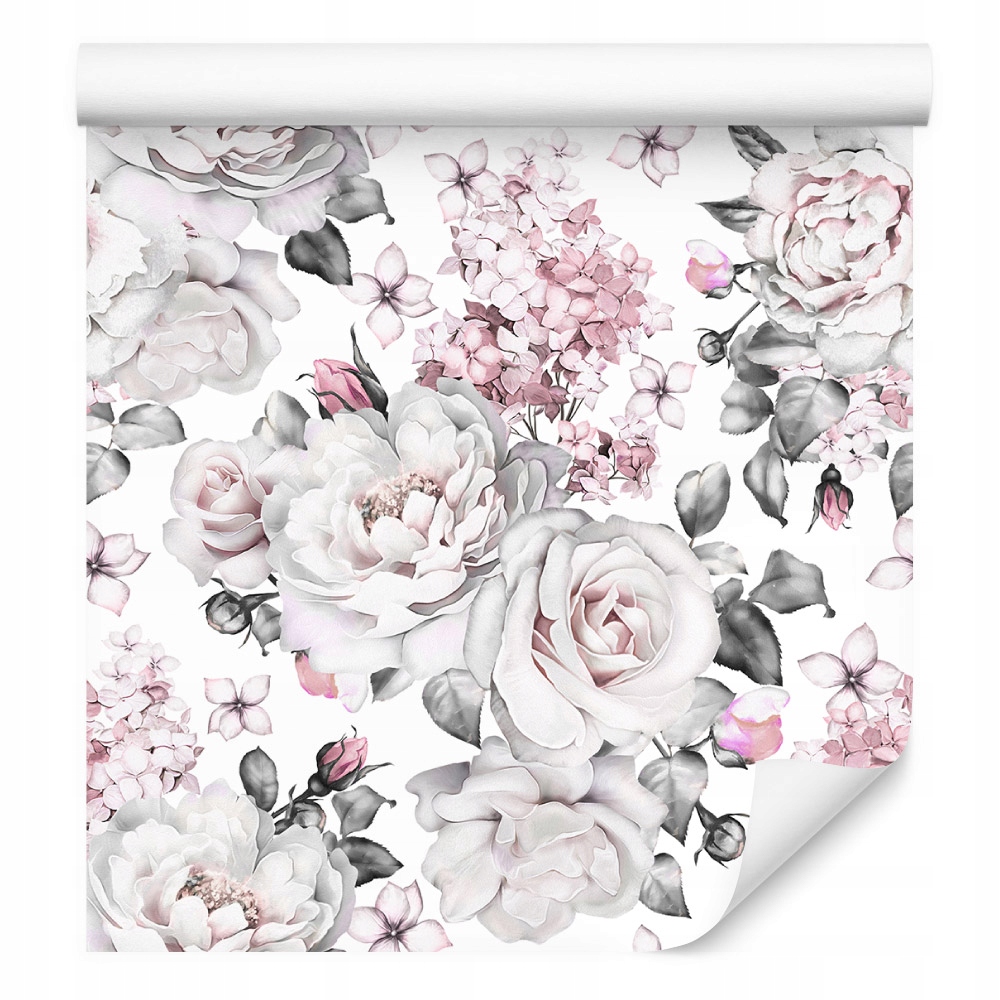 10m TAPETA do salonu pastelowe kwiaty piwonie róże - 9841421981 ...