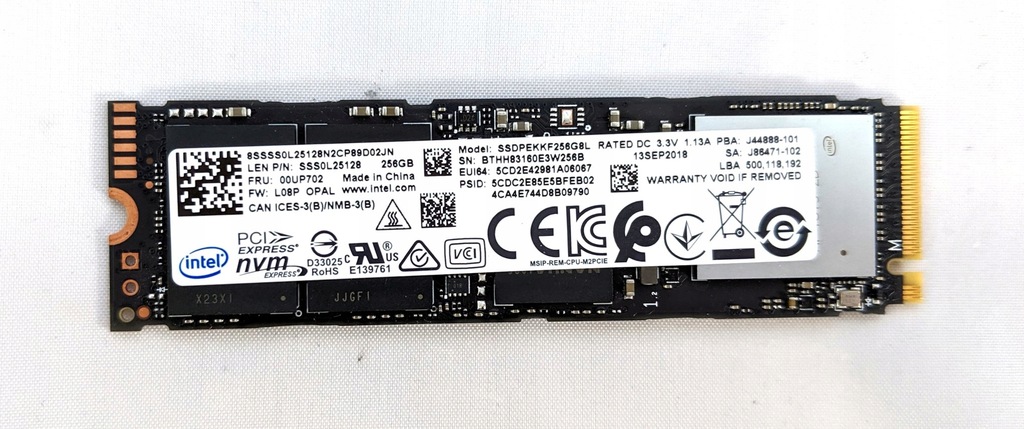Intel SSD Pro 7600p 256GB M.2 NVME - 8468449423 - oficjalne archiwum ...