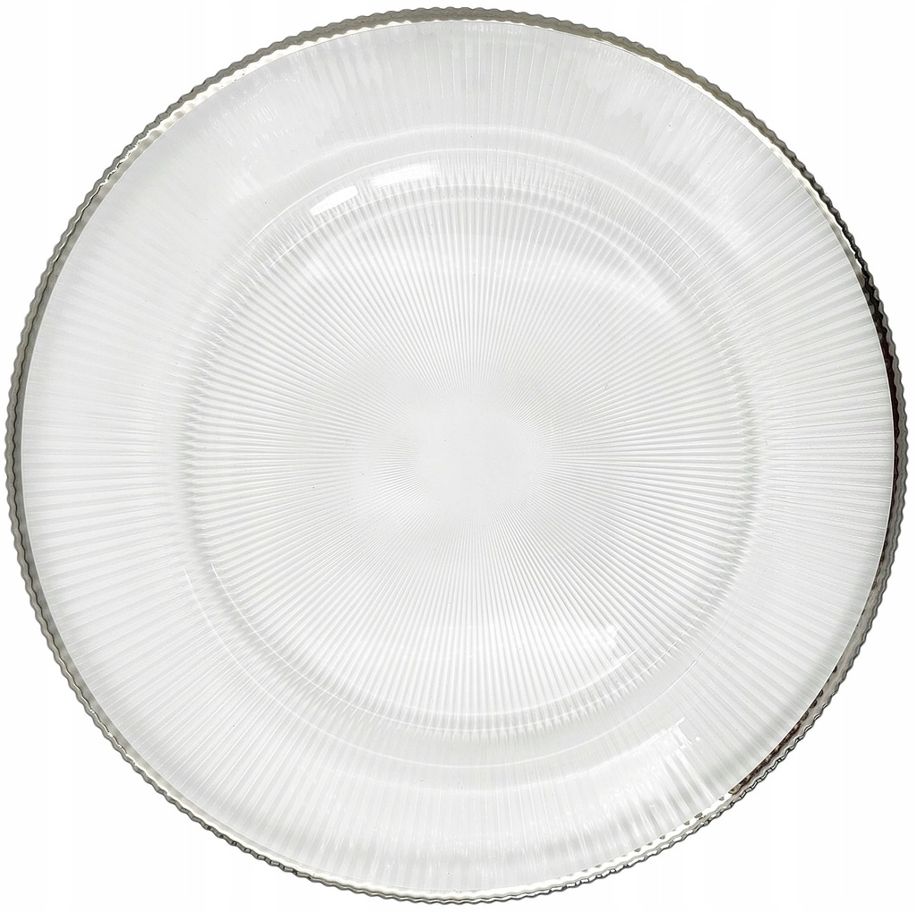 PODTALERZ PODSTAWKA SZKLANA SREBRNA POD TALERZ Ø 32,5 A-201 - 16169565907 - oficjalne archiwum ...