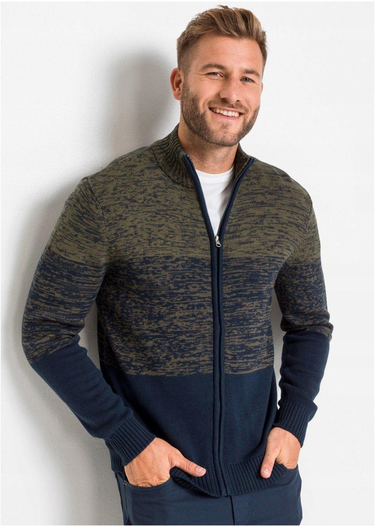 BPC ROZPINANY MĘSKI SWETER ZE STÓJKĄ 58 XL - 14986823825 - oficjalne ...