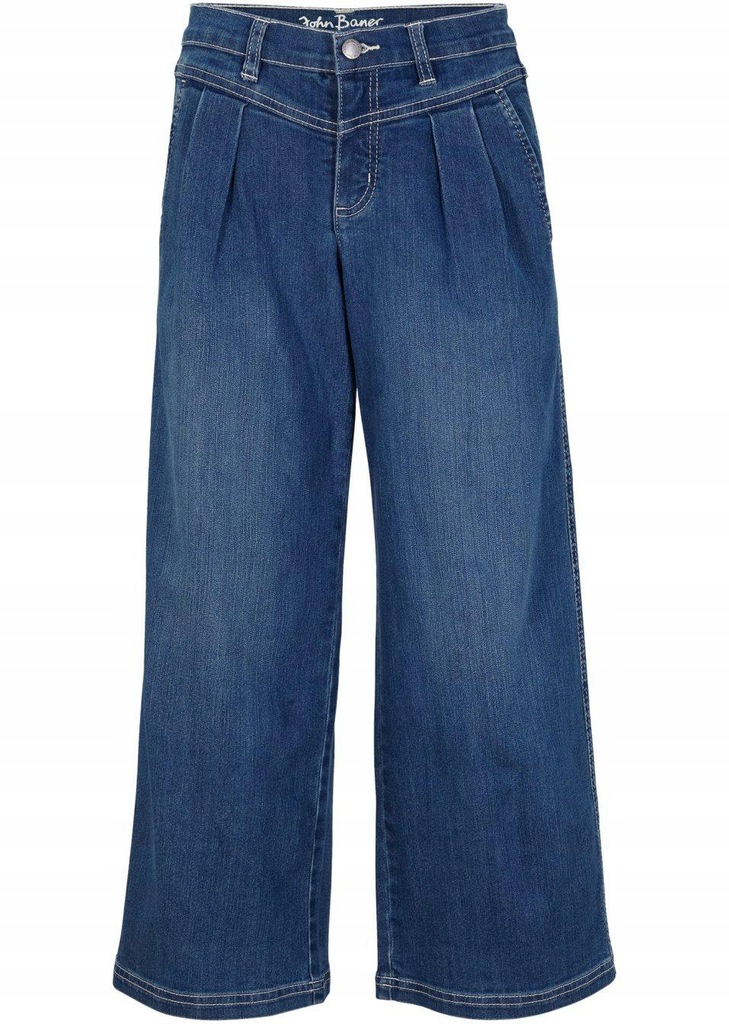 AL5020 SZEROKIE JEANSY 3/4__48 - 13135183626 - oficjalne archiwum Allegro