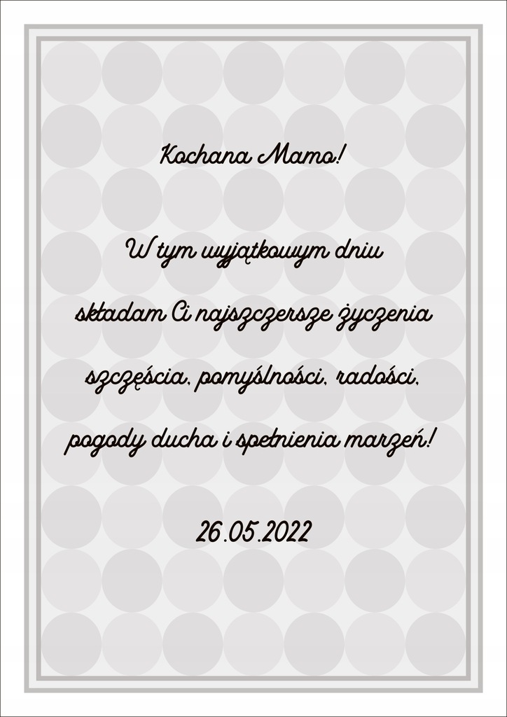 PREZENT NA DZIEŃ MATKI DYPLOM ŻYCZENIA DLA MAMY - 12140575226 - oficjalne archiwum Allegro