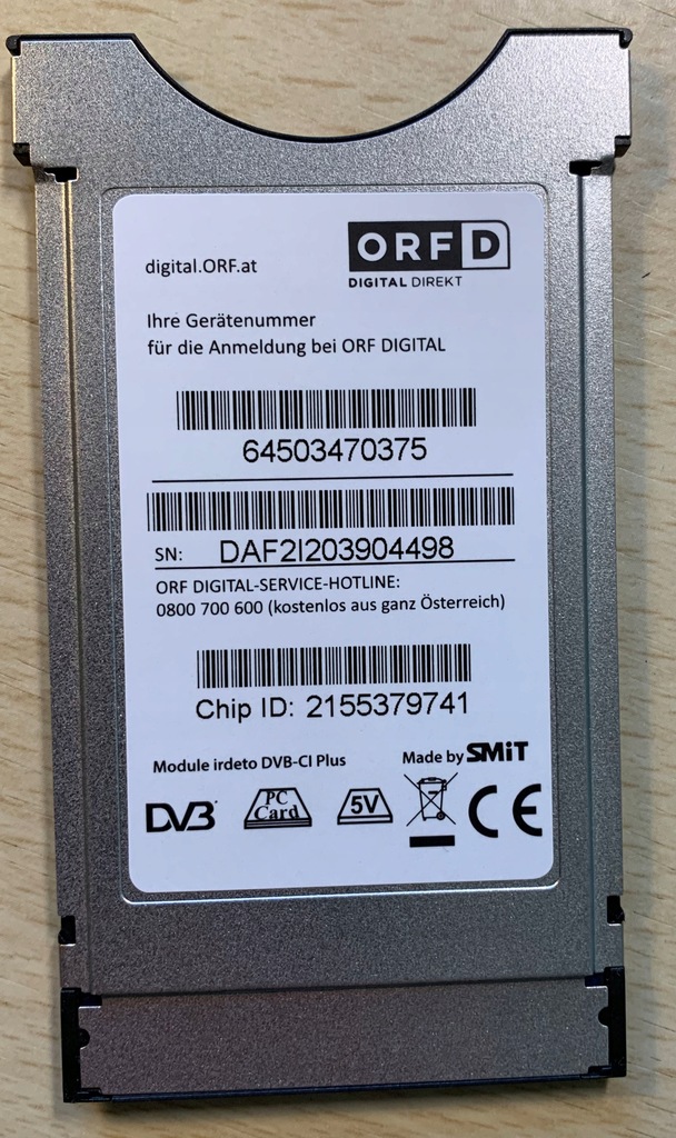 ORF DIGITAL DIREKT Moduł irdeto CI+ - 11313167841 - oficjalne archiwum ...