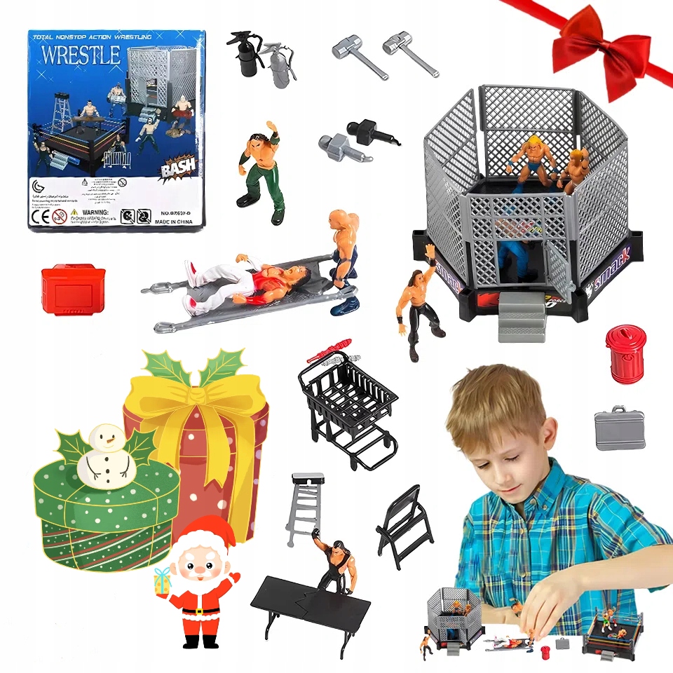WWE WRESTLING RING SMACK FIGURINE TOY+Losowe prezenty - 16054831809 ...