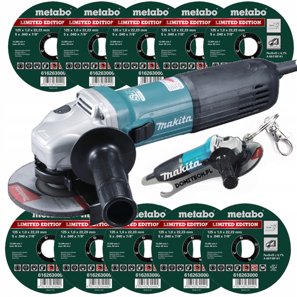 SZLIFIERKA KĄTOWA MAKITA GA5040C 125 mm + 10 TARCZ - 11958355385 ...