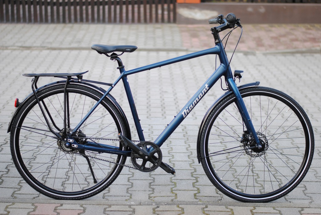 Miejski męski rower Diamant 247 na pasku, shimano nexus 8, hydraulika ...