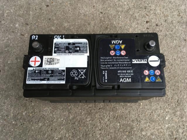 AKUMULATOR AGM AUDI 12V 92Ah 850A 4F0915105E - 12901243096 - oficjalne ...