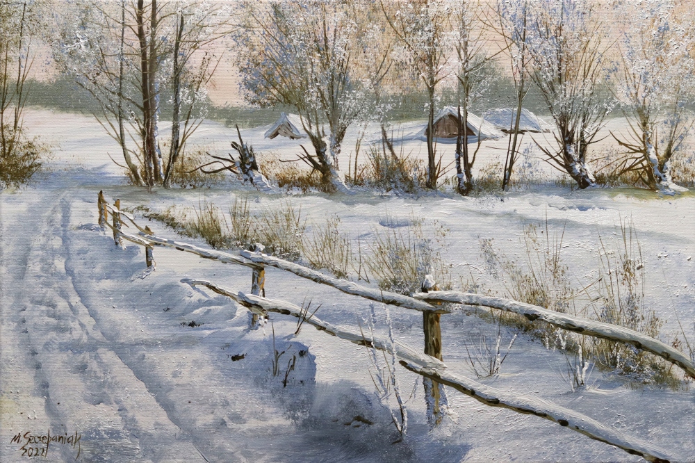 M.Szczepaniak `Zima na wsi` 60x40 cm - 12832994892 - oficjalne archiwum ...