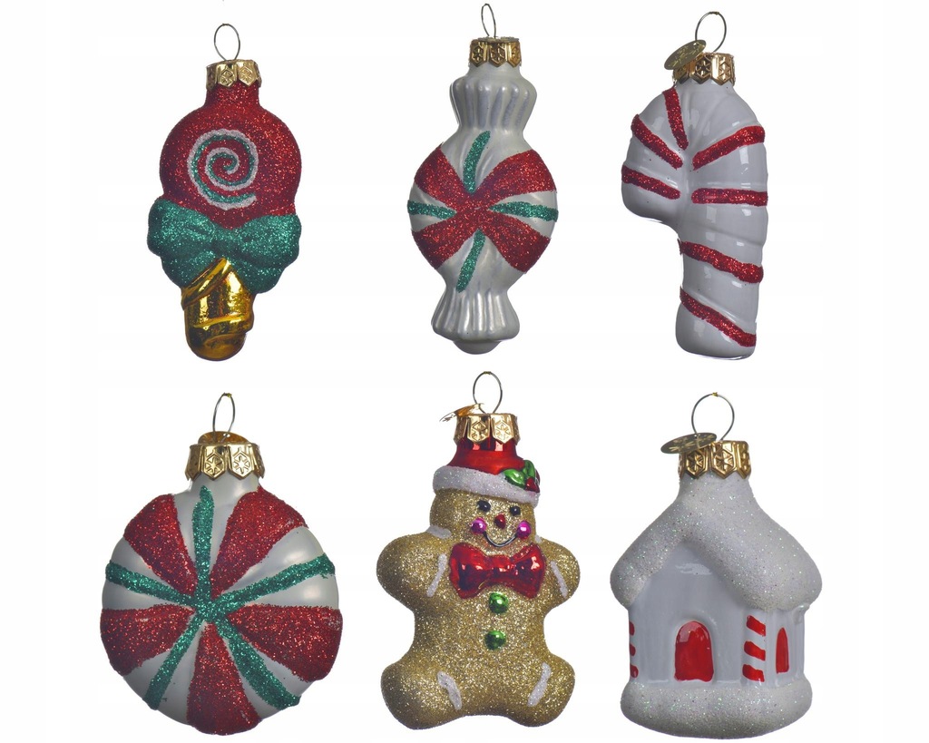 Bombka cukierki słodycze laski cukrowe candy szkło - 12964701770 ...