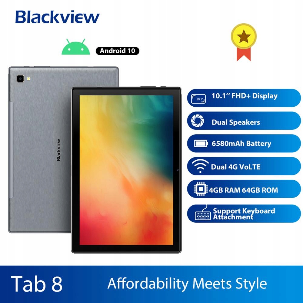 Tablet Blackview Tab 8 10,1'' 4GB 64GB WIFI + LTE POLSKIE MENU ...