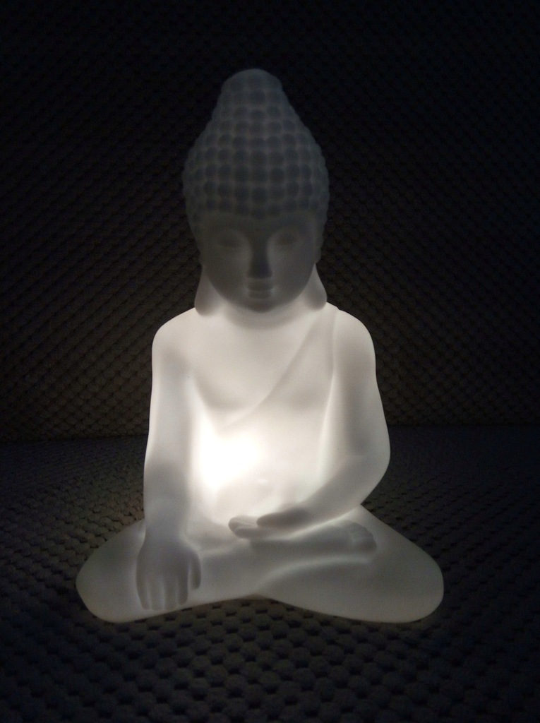 Świecący Biały Buddha lampka w kształcie Buddy ZEN - 12579737123 ...